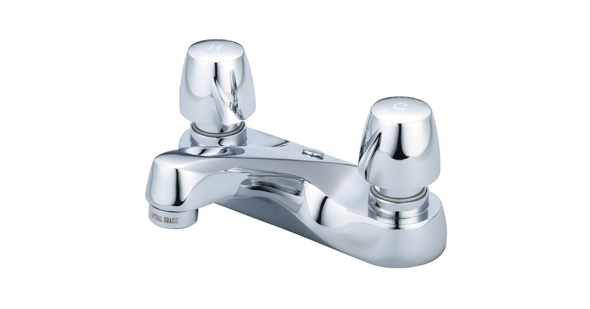 Central Brass 3137-AN2 1.5 GPM Double Handle Slow-Close Bathroom Faucet ...