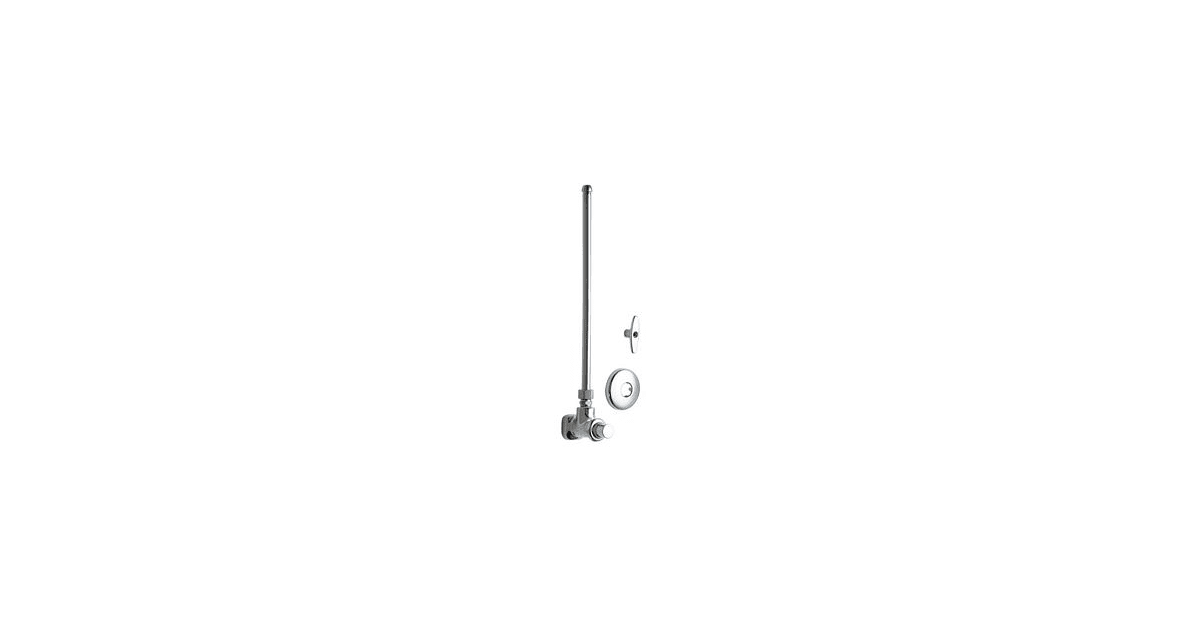 Chicago Faucets 1006-MMCP Angle Stop with Supply Tube and Loose Key Tee ...