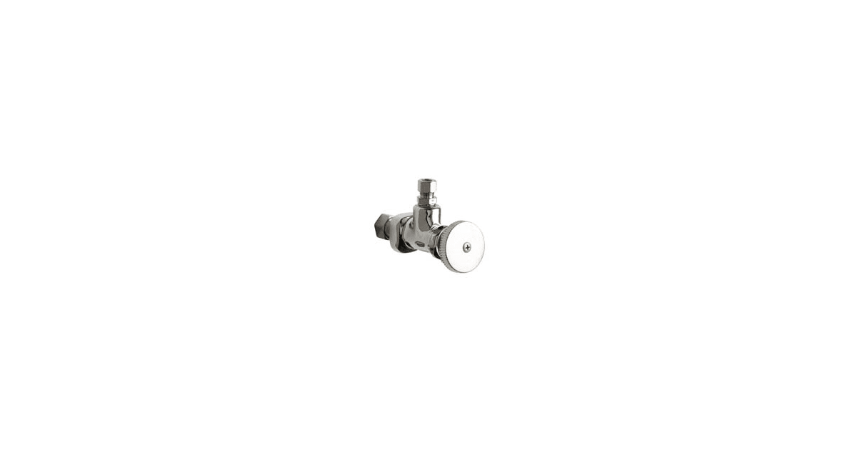 Chicago Faucets 1022-CP Angle Service Stop with Supply Tube and Metal ...