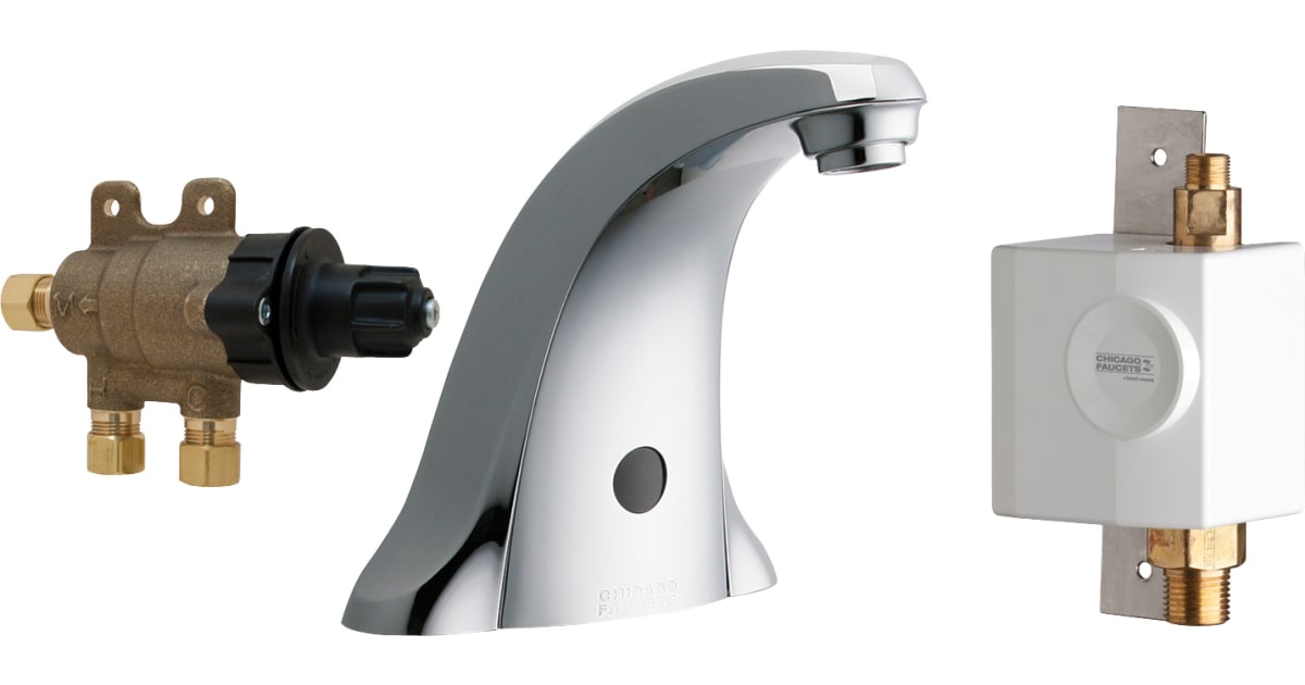Chicago Faucets 116.976.AB.1 Centerset Metering Faucet with Electronic ...