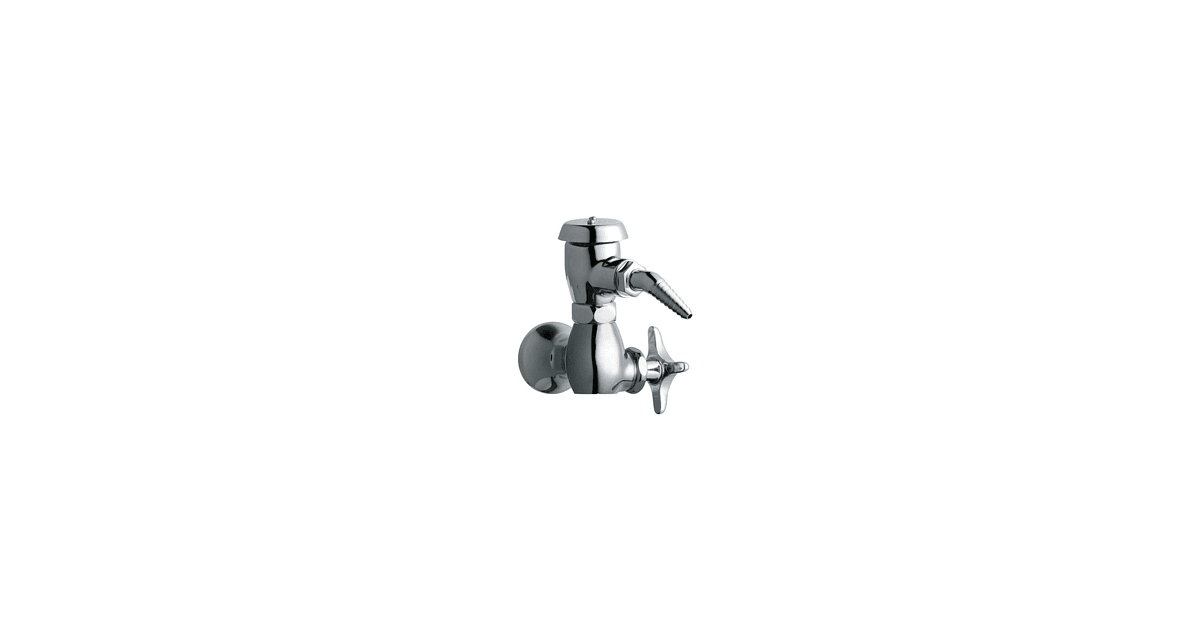 Chicago Faucets 1300-CP Wall Mounted Laboratory Faucet with Atmospheric ...