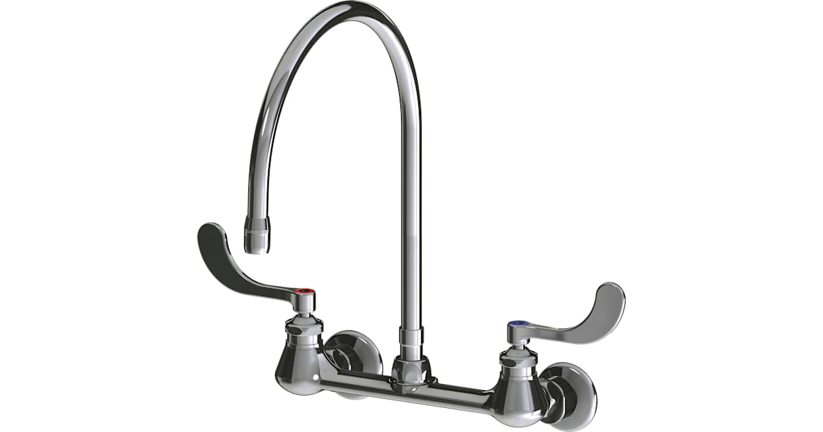 Chicago Faucets 631-GN10AE35SWGAB 540 Series Wall-mounted manual faucet ...