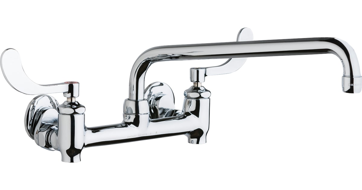 Chicago Faucets 640-L9E35-317YAB Wall Mounted Manual Sink with ...