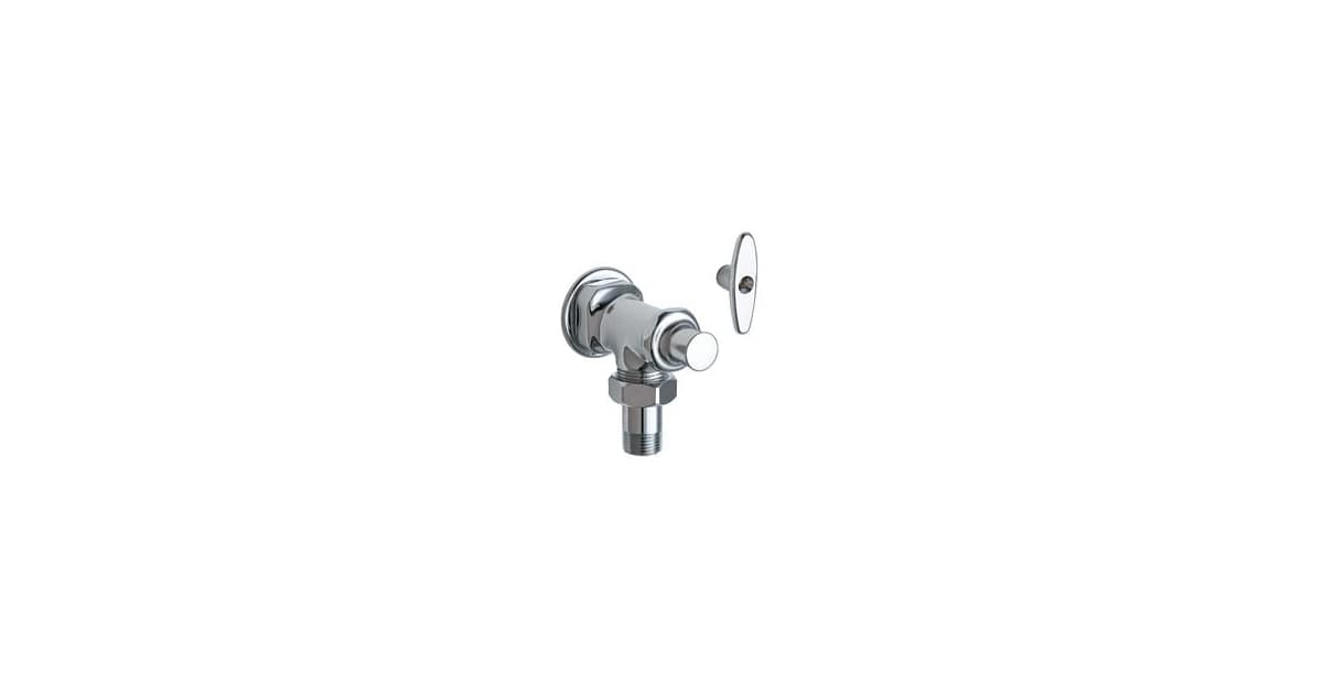 Chicago Faucets 698-CP Angle Stop Valve with Loose Key Tee Handle ...
