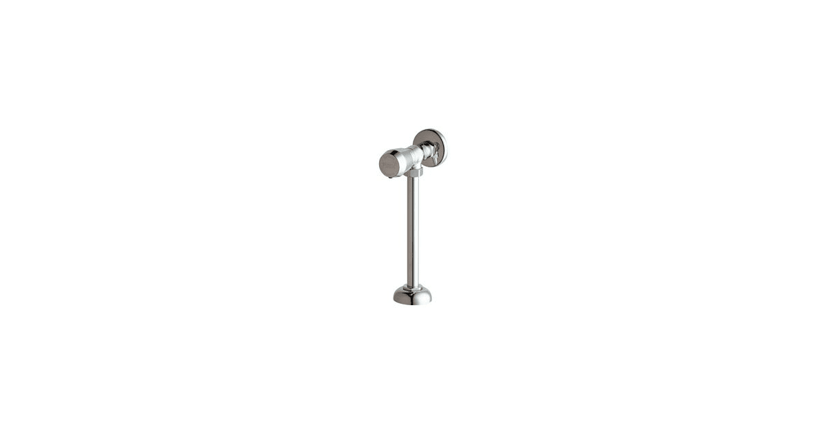 Chicago Faucets 732-665PSHCP Angle Urinal Valve with Push Button Handle ...