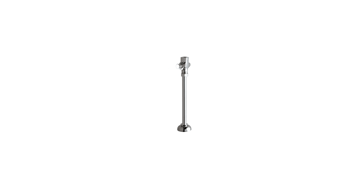 Chicago Faucets 733-CP Angle Urinal Valve with Push Button Handle and ...