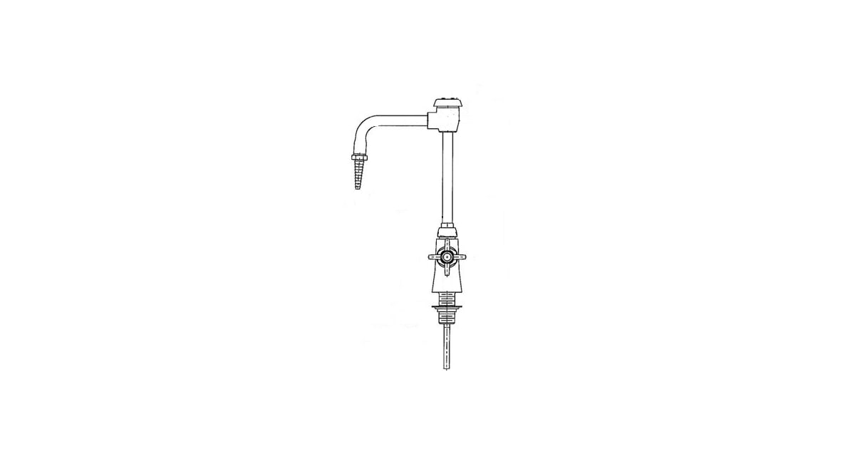 Chicago Faucets 930-205CP Single Hole Lab Faucet with Cross Handles and ...