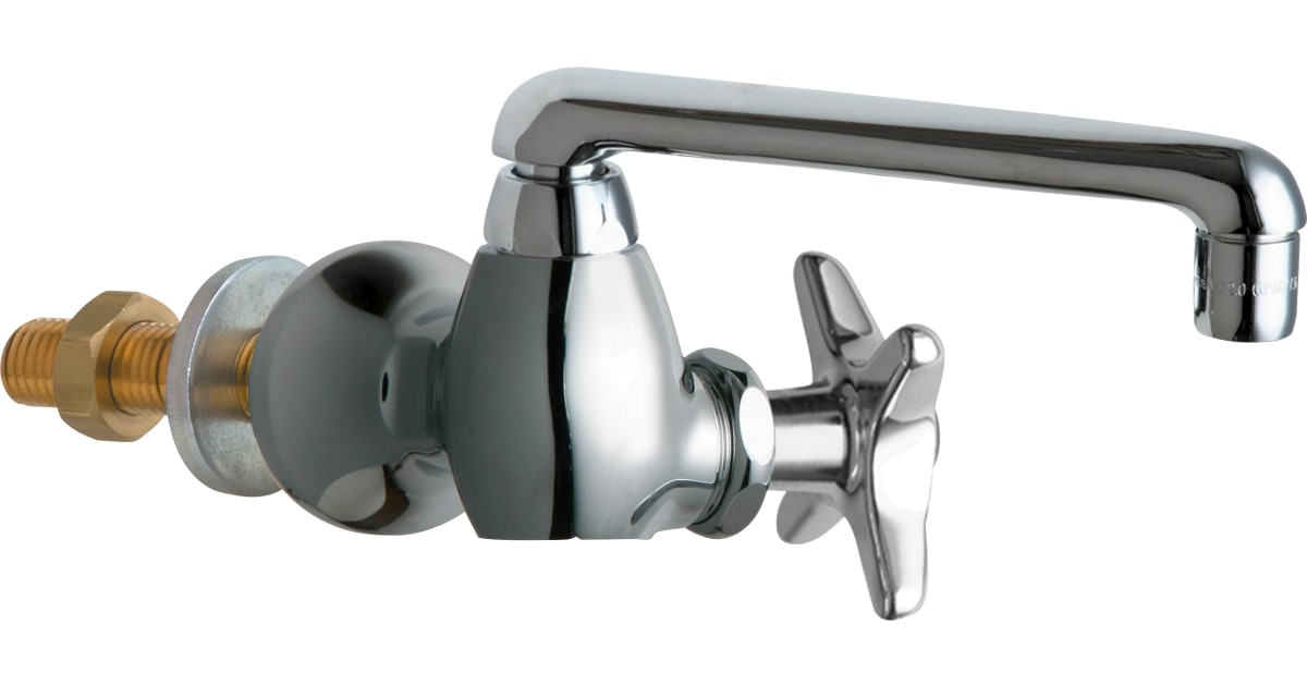 Chicago Faucets 932-WSCP Wall Mounted Laboratory Faucet with Cast Swing ...