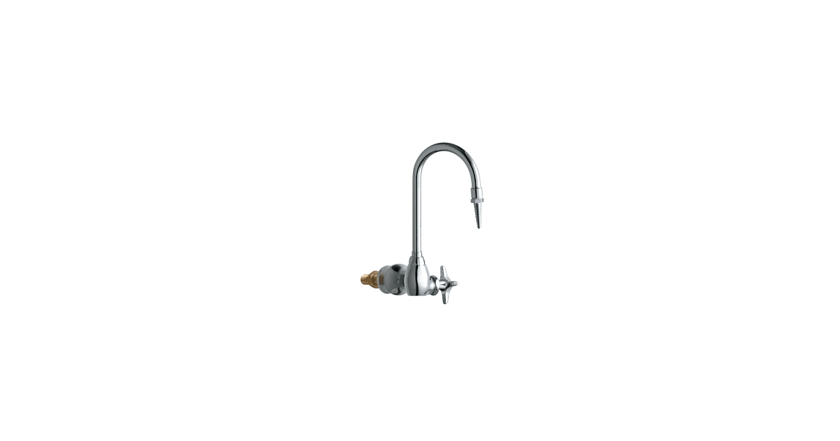 Chicago Faucets 933-WSCP Wall Mounted Laboratory Faucet with Rigid ...