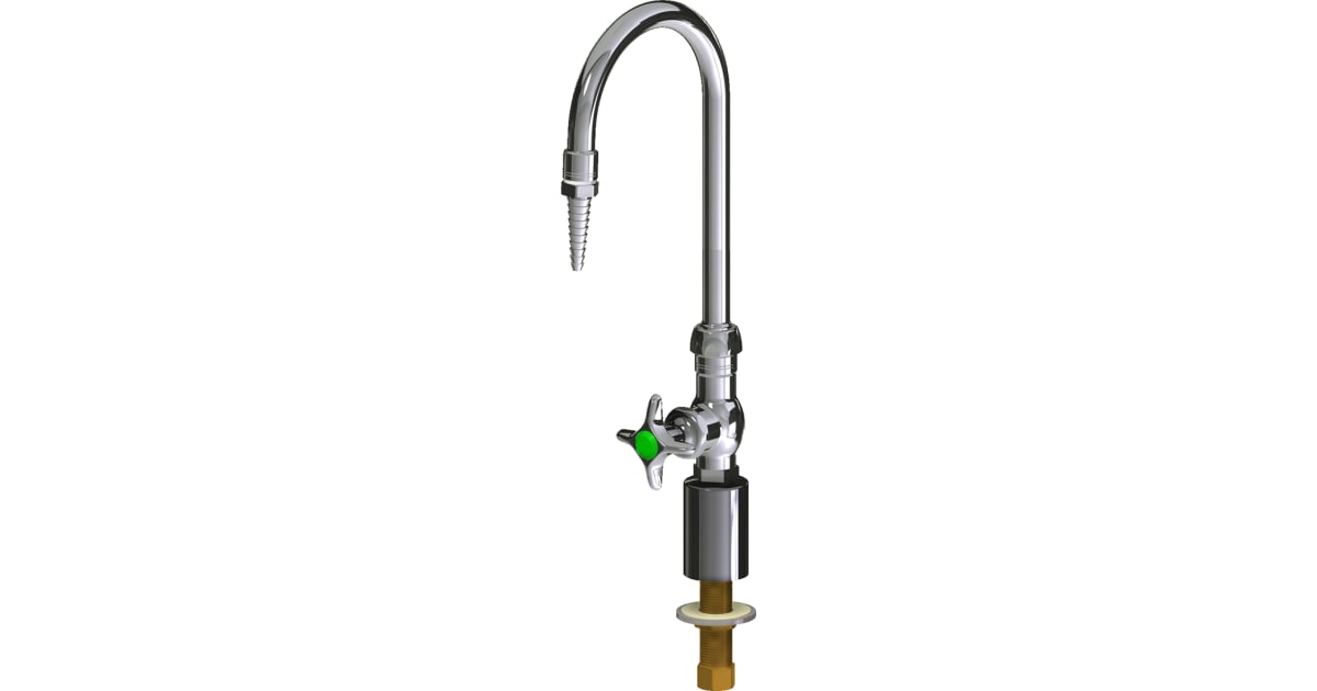 Chicago Faucets 985-BCP Deck Mounted Turret Single Water Inlet Fitting ...