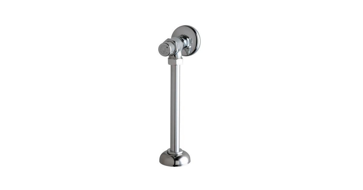 Chicago Faucets 732-CP Angle Urinal Valve with Push Button Handle ...