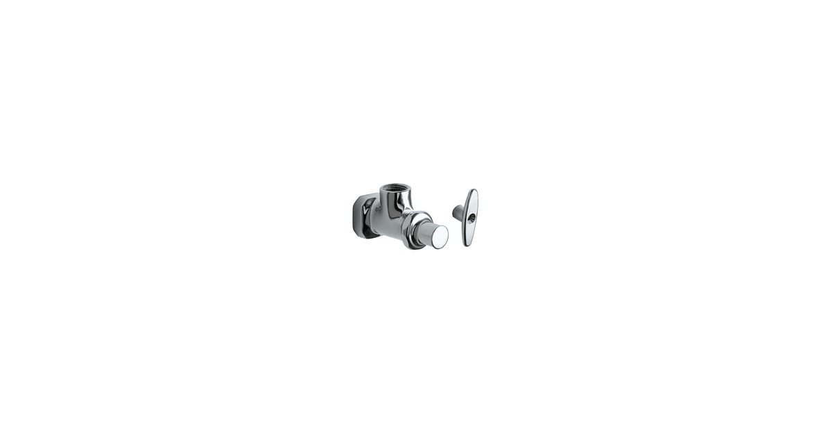 Chicago Faucets 442-LKABCP Angle Stop Fitting with Loose Key and ...