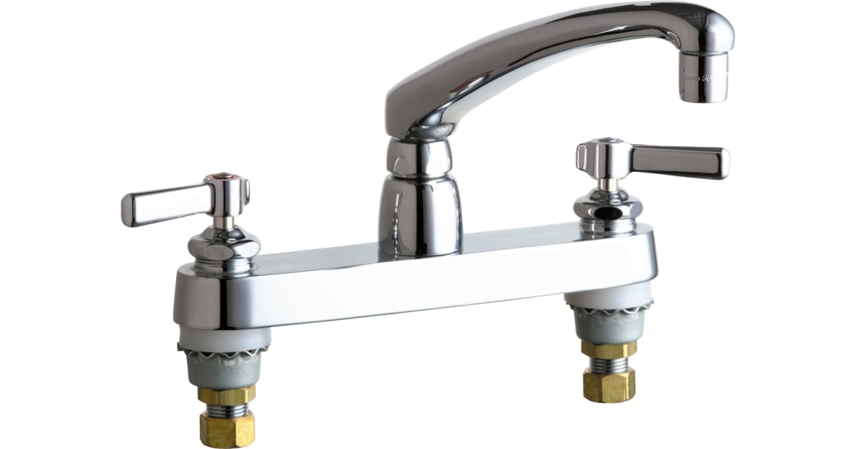 Chicago Faucets 1100-369ABCP Commercial Grade Kitchen Faucet with Lever ...