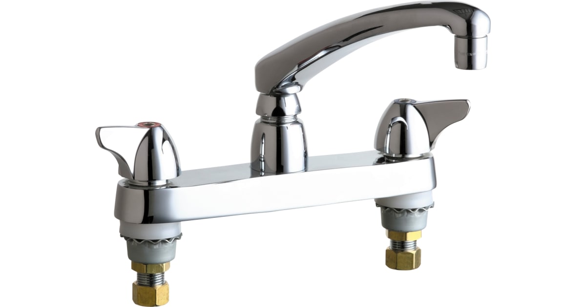 Chicago Faucets 1100-ABCP Commercial Grade Kitchen Faucet with Lever ...