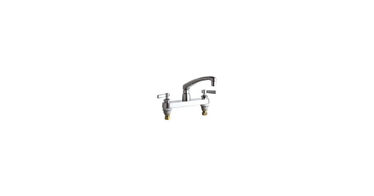 Chicago Faucets 1100-E35-369ABCP Commercial Grade Kitchen Faucet with ...