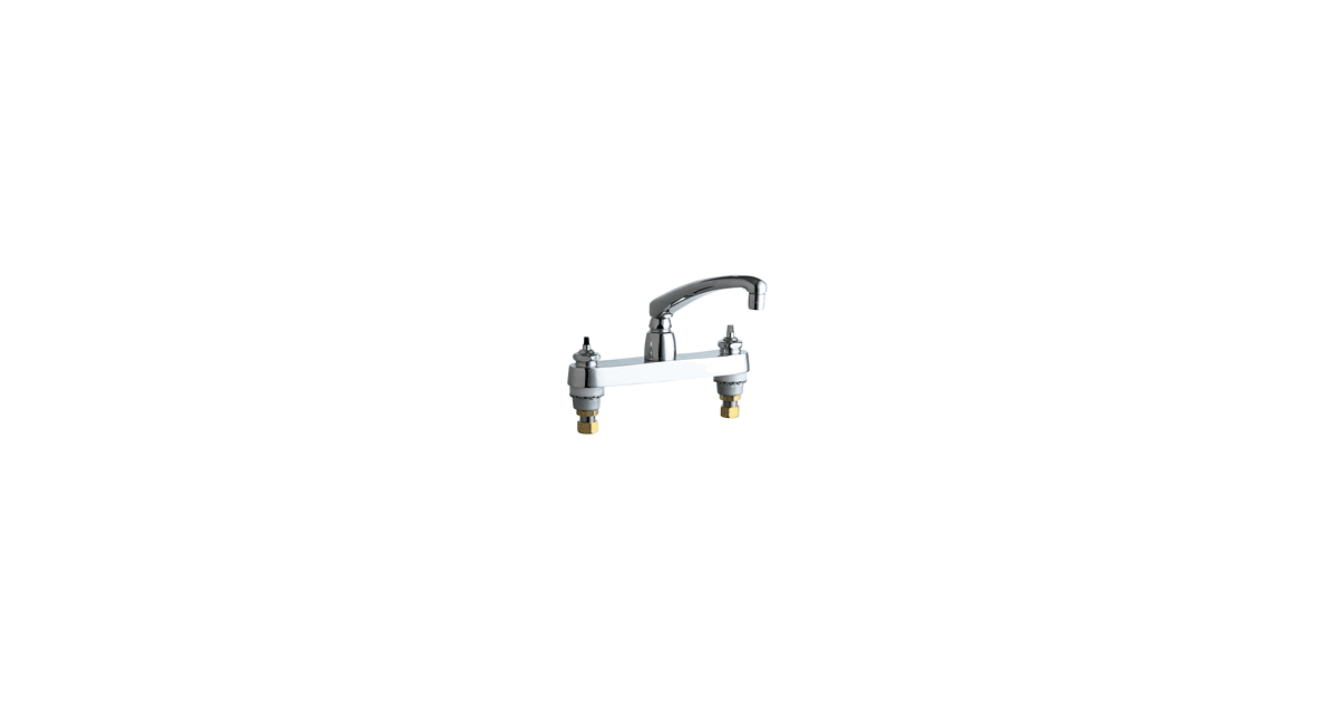Chicago Faucets 1100-E35LEHAB Commercial Grade Kitchen Faucet with 8 ...