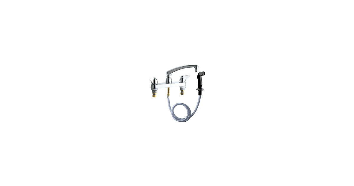 Chicago Faucets 1102-E35ABCP Commercial Grade Kitchen Faucet with Wing ...