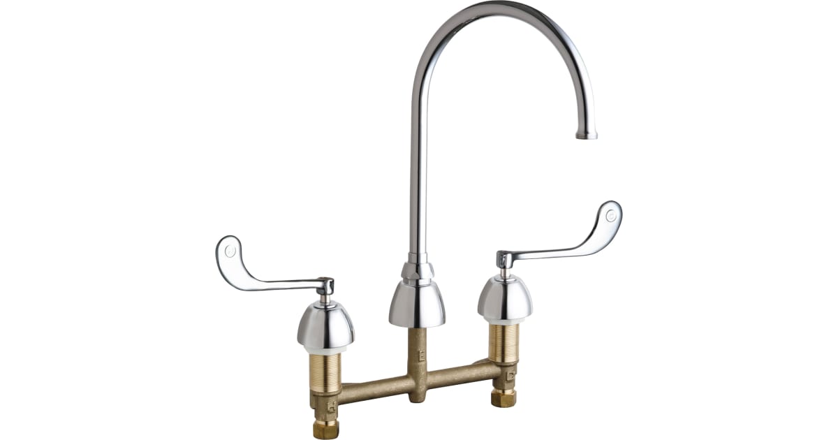 Chicago Faucets 201-AGN8AFC319ABCP Commercial Grade High Arch Kitchen ...