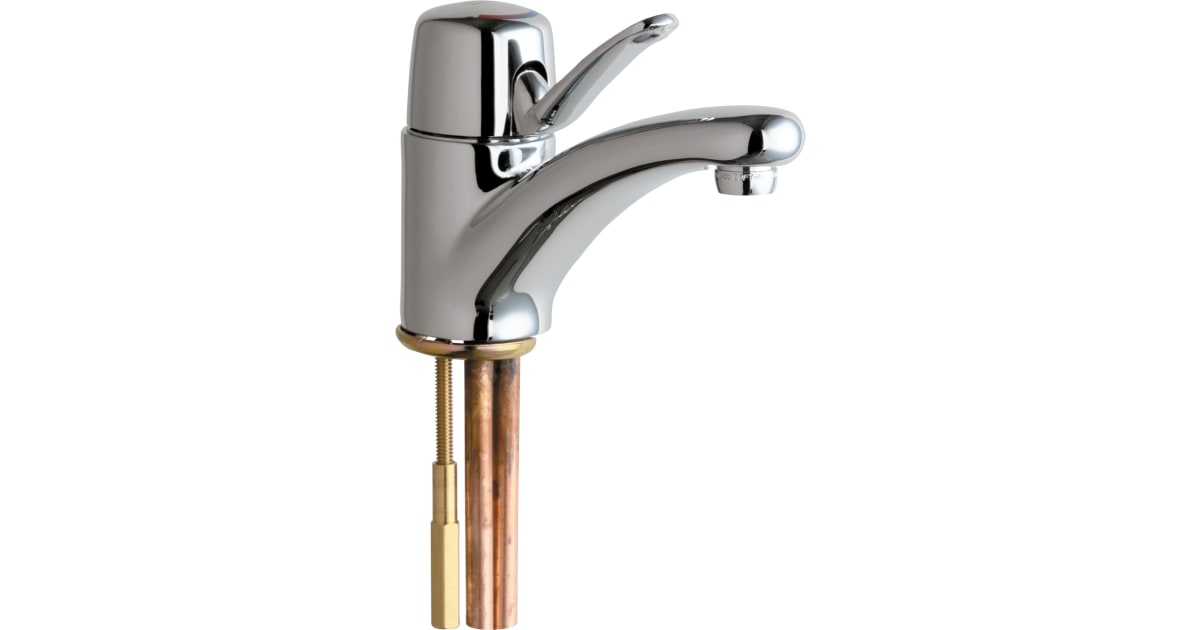 Chicago Faucets 2200-ABCP Single Hole Bathroom Faucet with Lever Handle ...