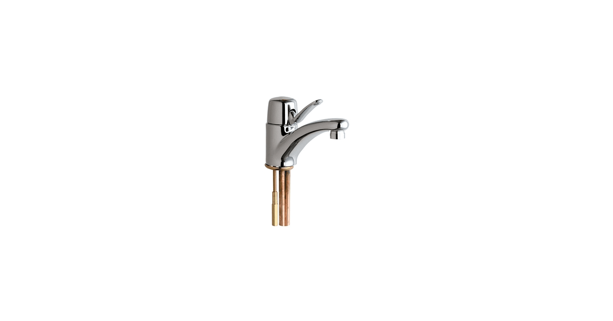 Chicago Faucets 2200-E2805ABCP Single Hole Bathroom Faucet with Lever ...