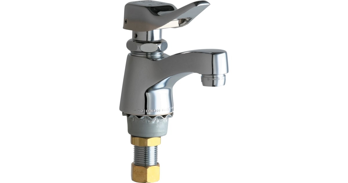 Chicago Faucets 333-336COLDABCP Single Supply Cold Water Basin Faucet ...