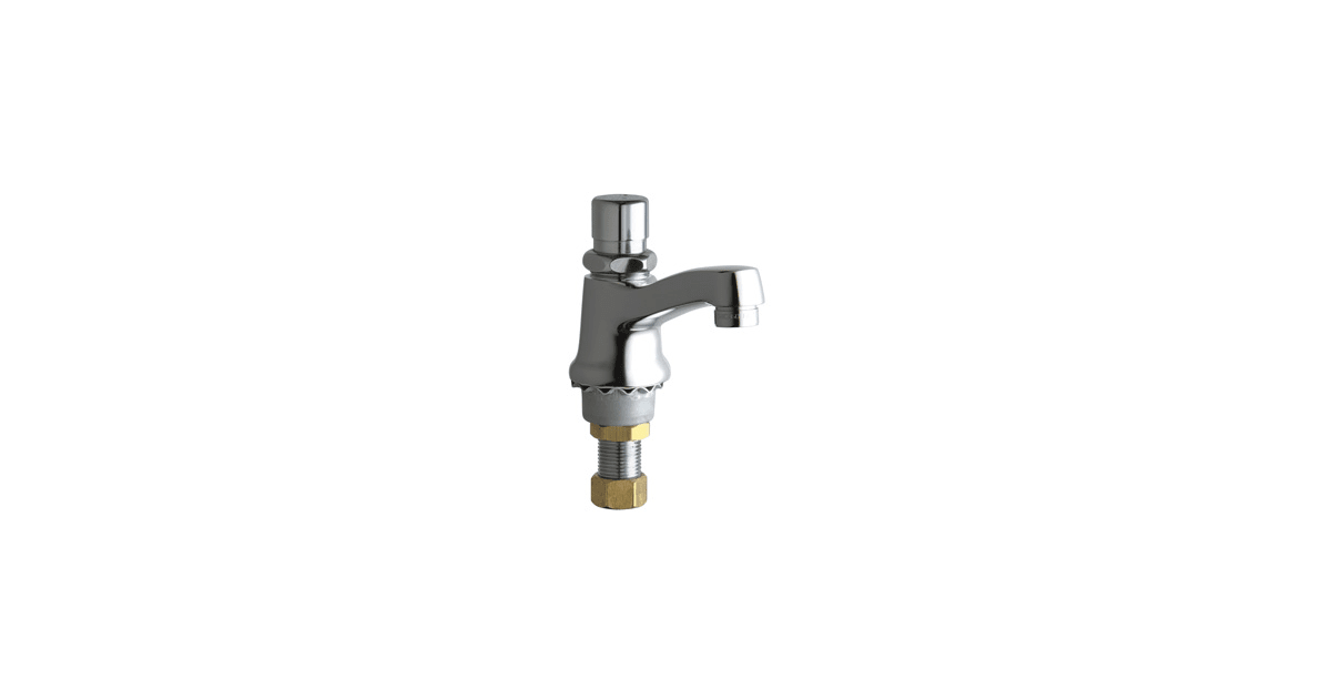 Chicago Faucets 333-SLOE12PSHABCP Single Supply Hot / Cold Water Basin ...