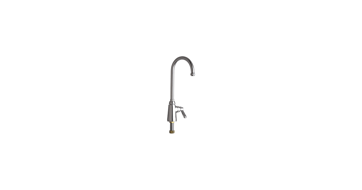 Chicago Faucets 350-E1ABCP Commercial Grade Single Hole Kitchen Faucet ...