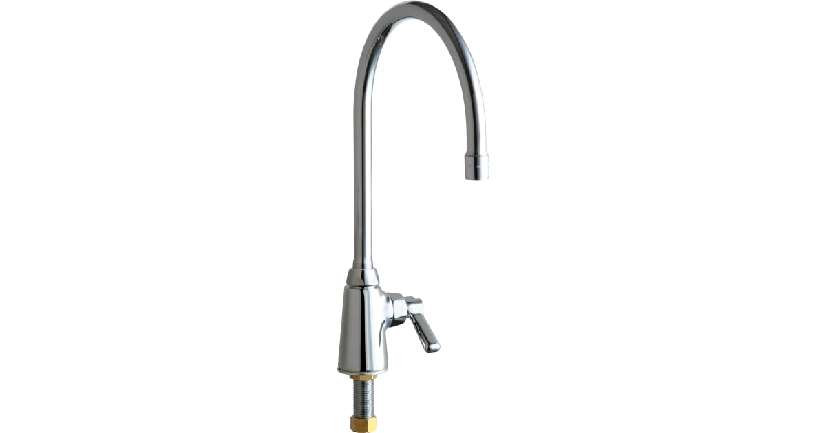 Chicago Faucets 350-GN8AE3ABCP Commercial Grade Single Hole Kitchen ...