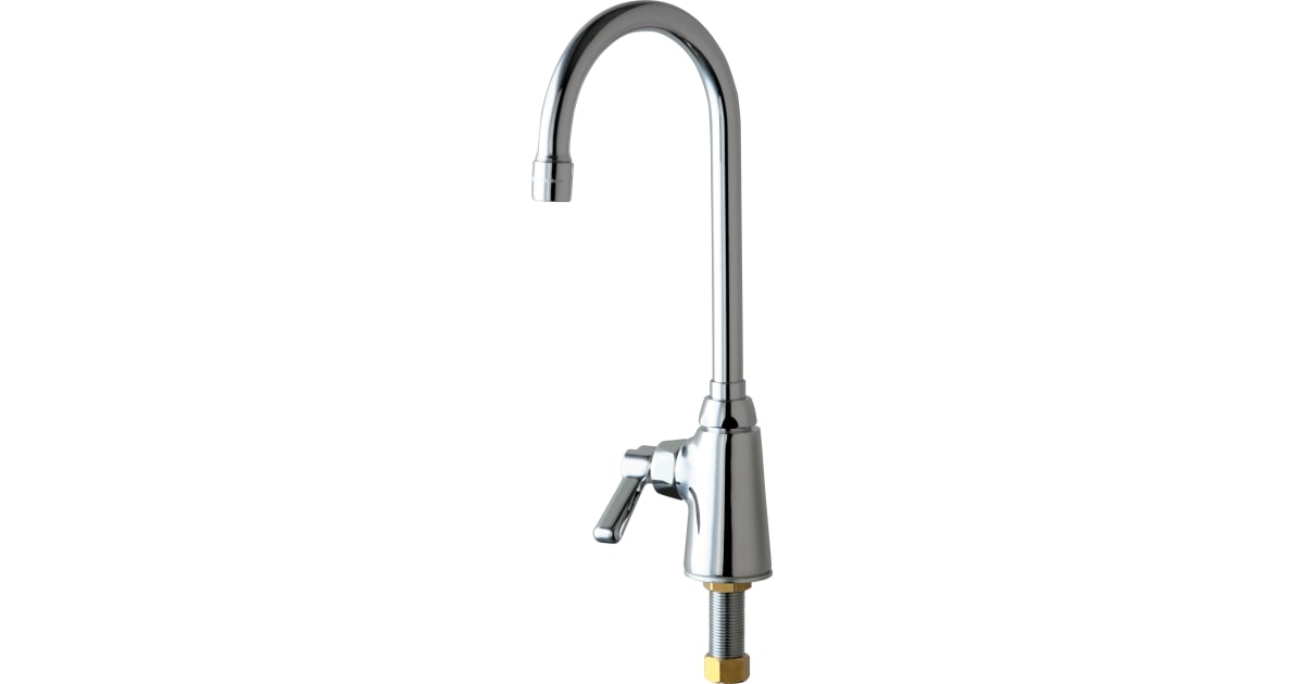 Chicago Faucets 350-LHABCP Commercial Grade Single Hole Kitchen Faucet ...