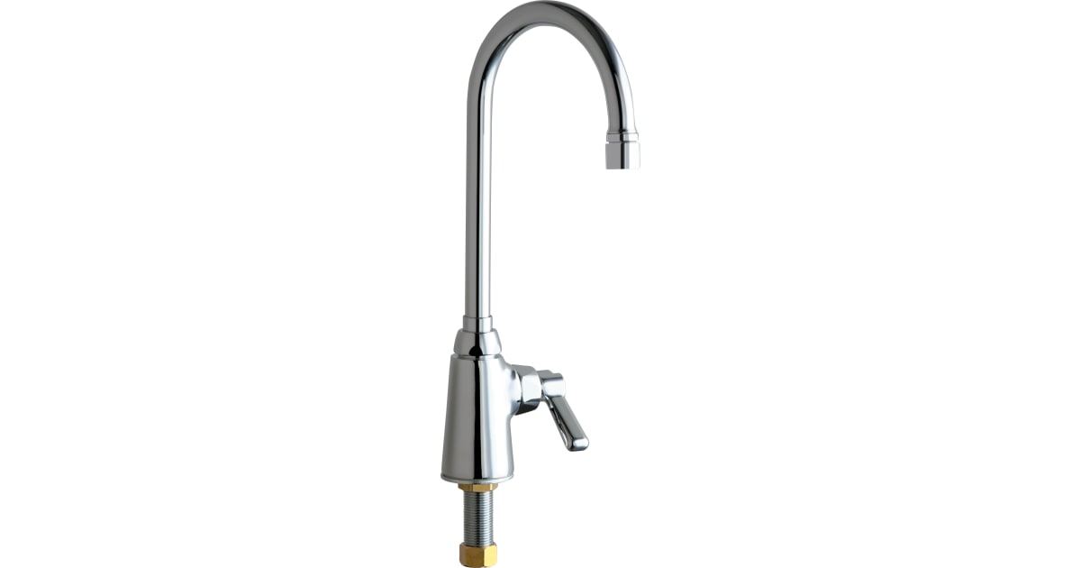 Chicago Faucets 350-VPCABCP Commercial Grade Single Hole Kitchen Faucet ...