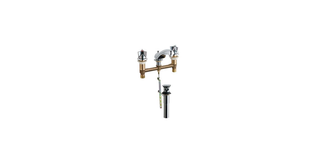 Chicago Faucets 404-V950POABCP Widespread Bathroom Faucet with 8 ...
