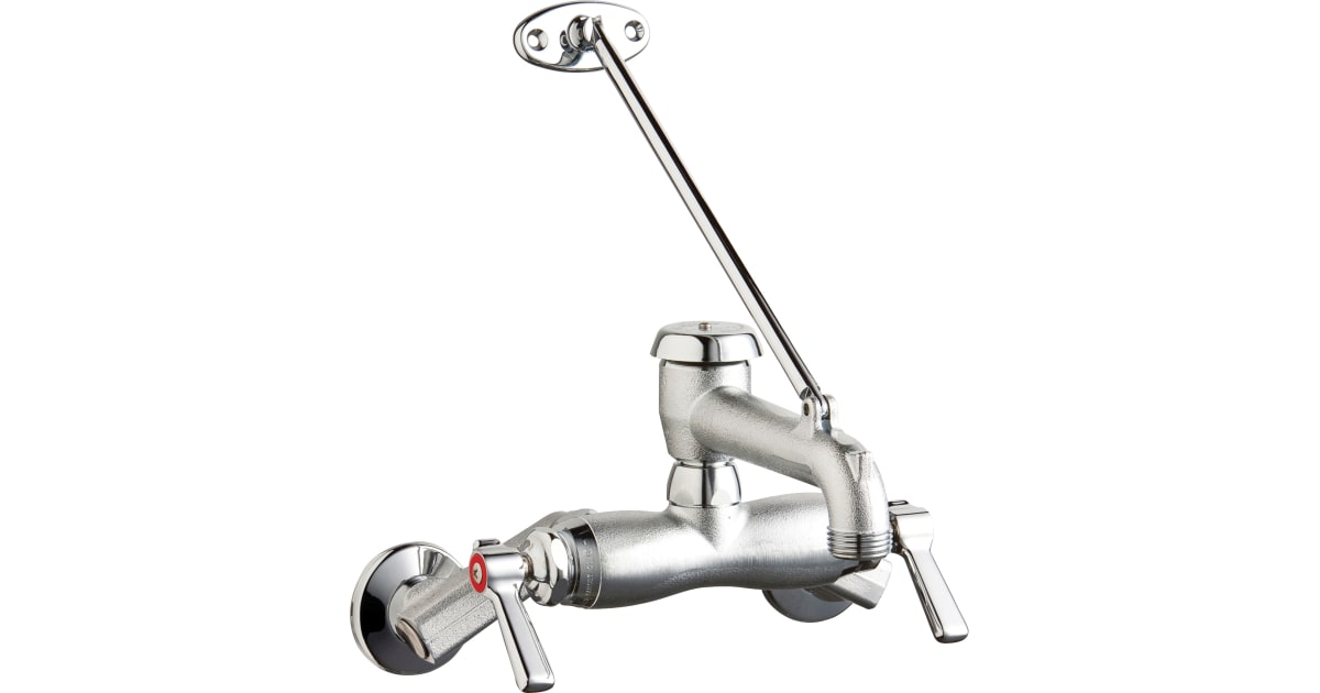 Chicago Faucets 445-VBRRCF Wall Mounted Hot and Cold Water Service ...