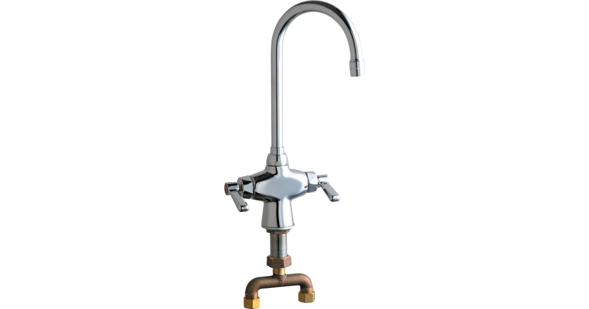 Chicago Faucets 50-TABCP Commercial Grade Single Hole Kitchen Faucet ...