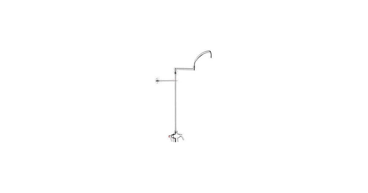 Chicago Faucets 511-ABCP Deck Mounted Utility Faucet with Lever Handles ...