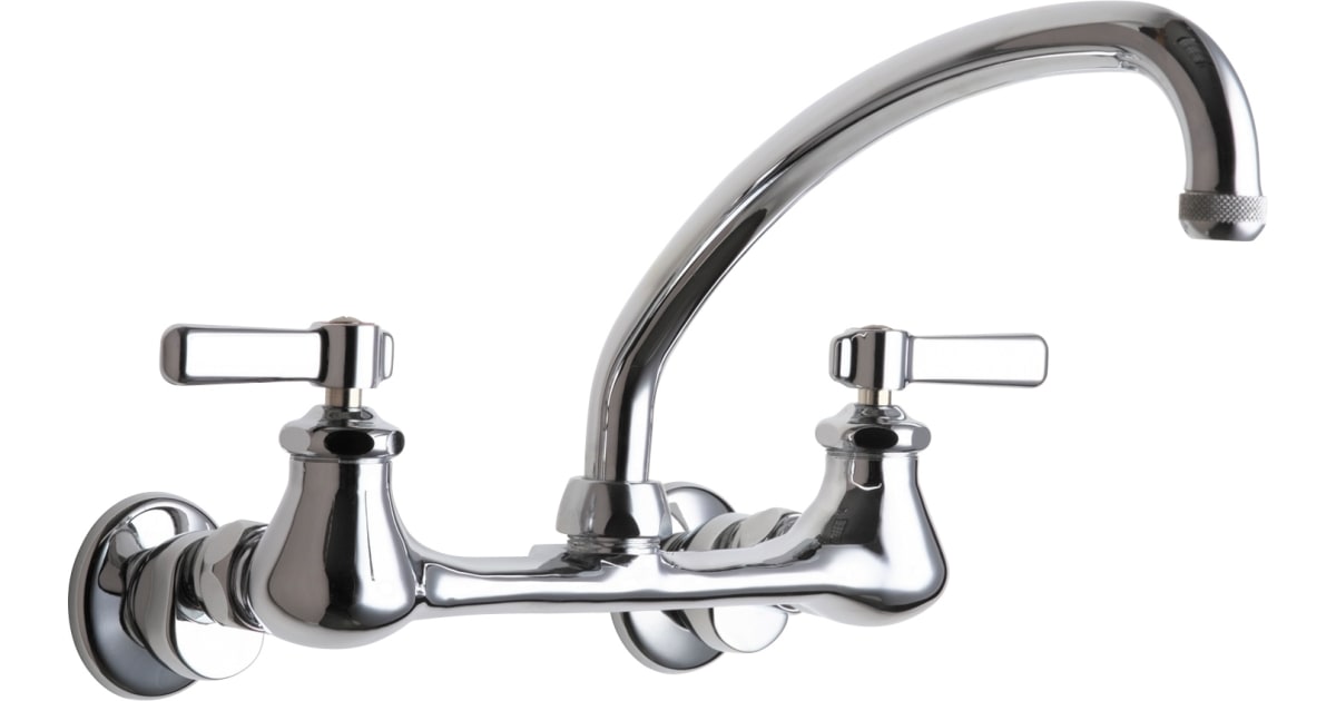Chicago Faucets 540-LDL9E1ABCP Wall Mounted Utility / Service Faucet ...