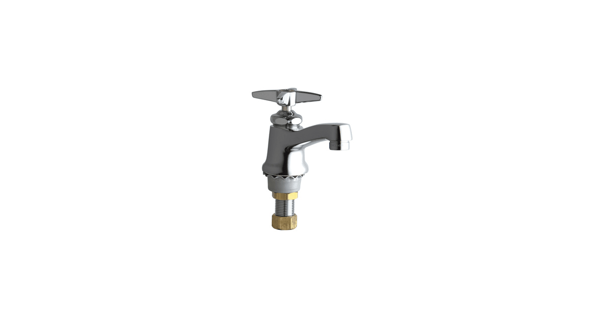 Chicago Faucets 700-HOTXKABCP Single Supply Hot Water Basin Faucet with ...