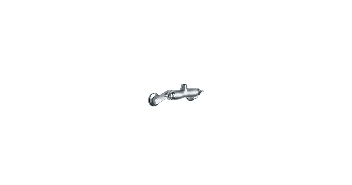 Chicago Faucets 737-LESSSPTLESSHDLRCF Wall Mounted Service Sink Faucet ...