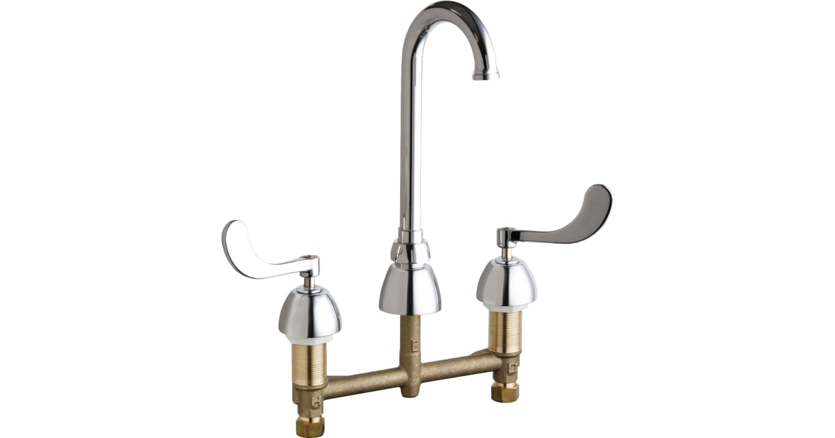 Chicago Faucets 786-GN1FCABCP Commercial Grade High Arch Bathroom ...