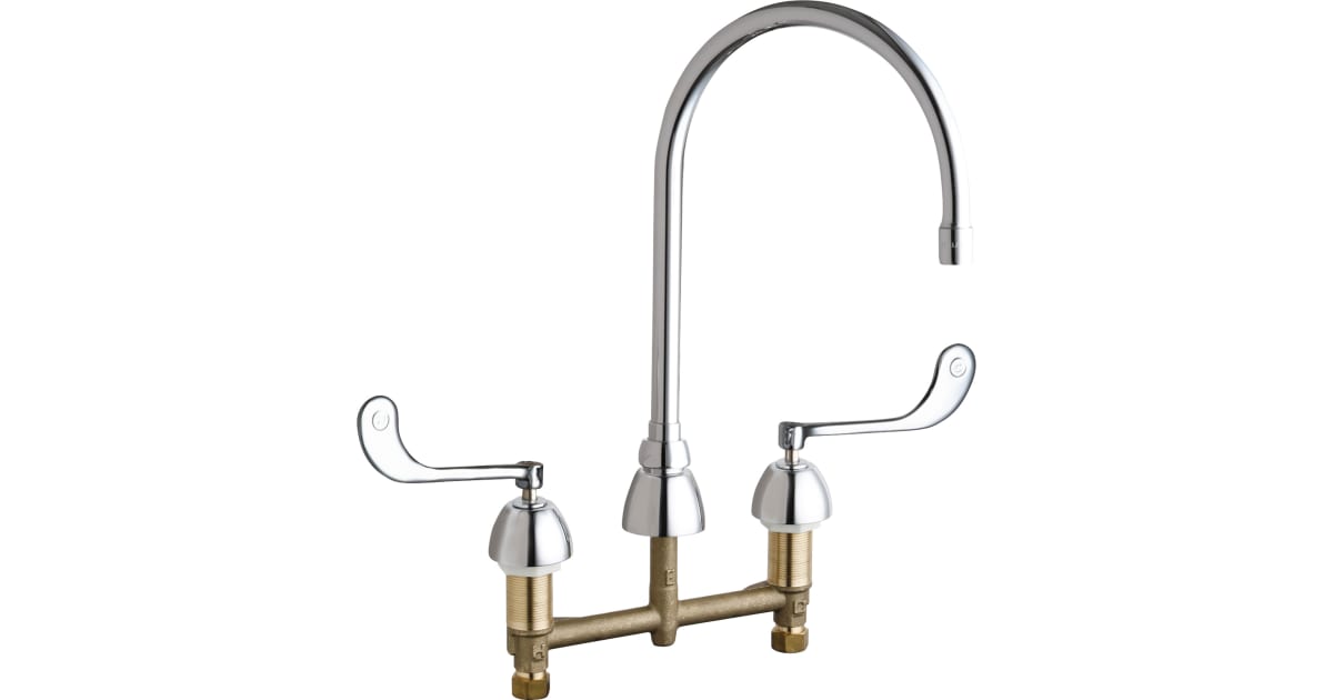 Chicago Faucets 786-GN8AE3-319ABCP Commercial Grade High Arch Kitchen ...