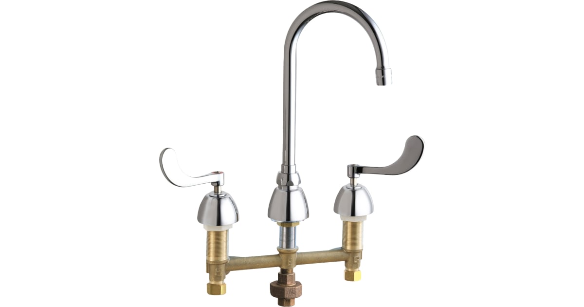 Chicago Faucets 786-TWGN2AE3XKABCP Commercial Grade High Arch Kitchen ...