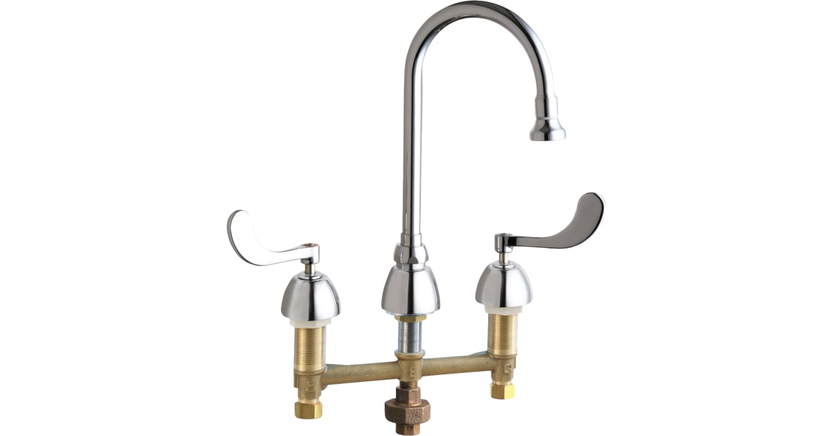 Chicago Faucets 786-TWXKABCP Commercial Grade High Arch Kitchen Faucet ...
