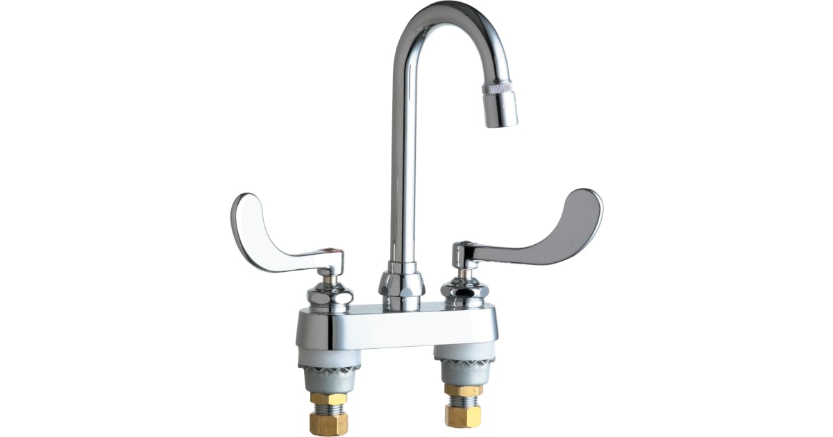 Chicago Faucets 895-317E29ABCP Commercial Grade Centerset Bathroom ...