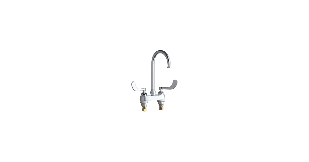 Chicago Faucets 895-317GN2FCAB Commercial Grade Centerset Kitchen ...
