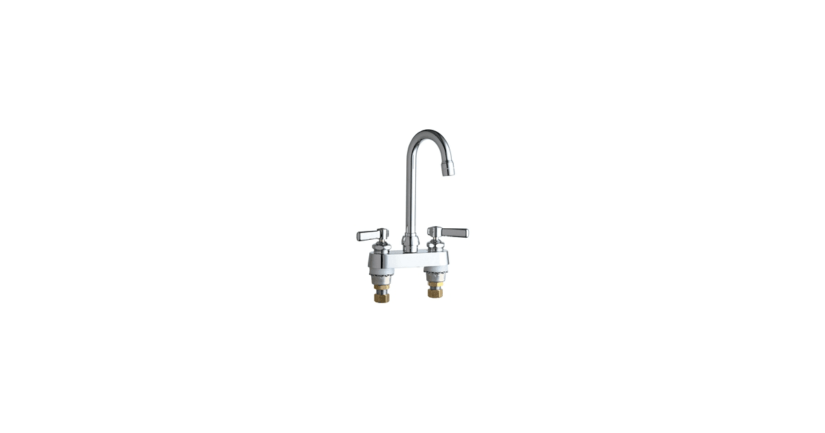 Chicago Faucets 895-E35XKABCP Commercial Grade Centerset Bathroom ...