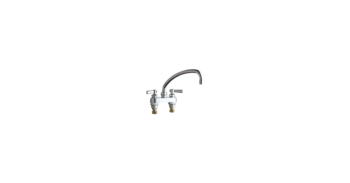 Chicago Faucets 895-L9ABCP Commercial Grade Centerset Kitchen Faucet ...