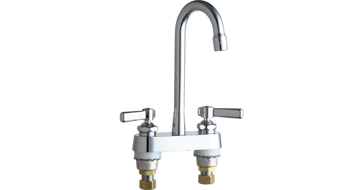 Chicago Faucets 895-RGD1ABCP Commercial Grade Centerset Bathroom Faucet ...