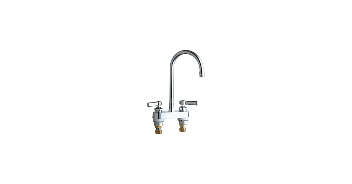 Chicago Faucets 895-RGD2ABCP Commercial Grade Kitchen Faucet with High ...