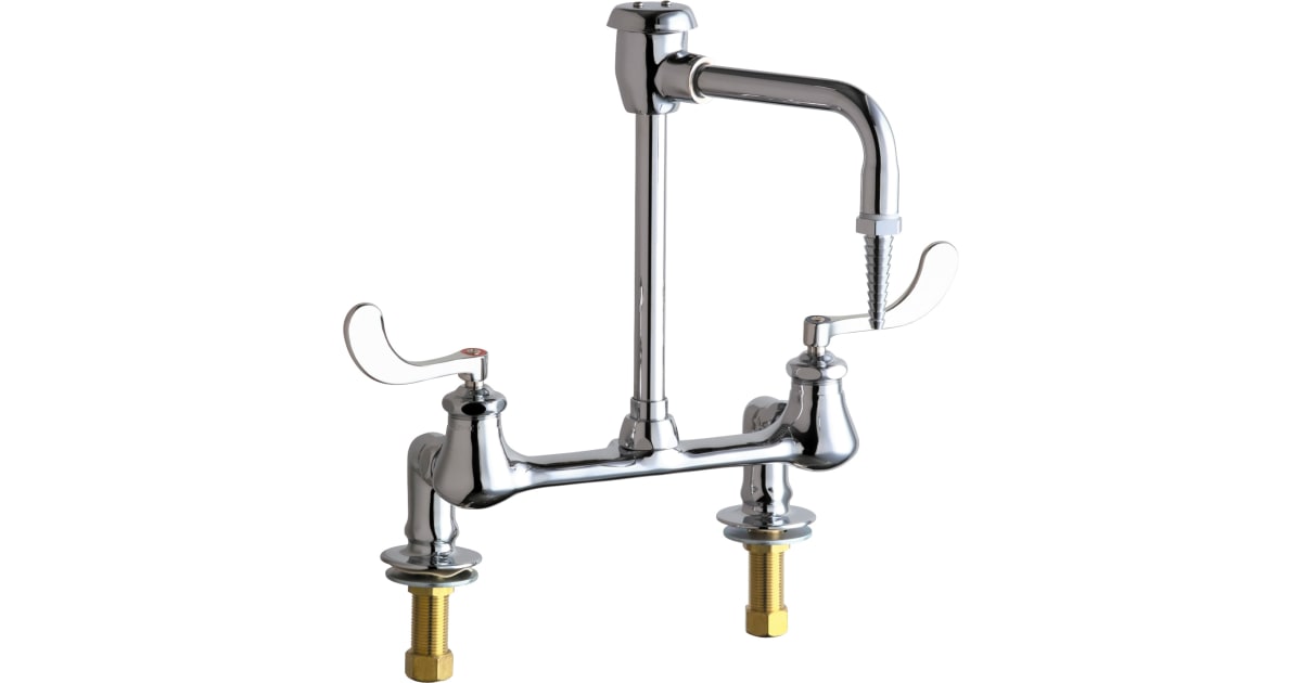 Chicago Faucets 947-317CP Bridge Style Lab Faucet with Wrist Blade ...