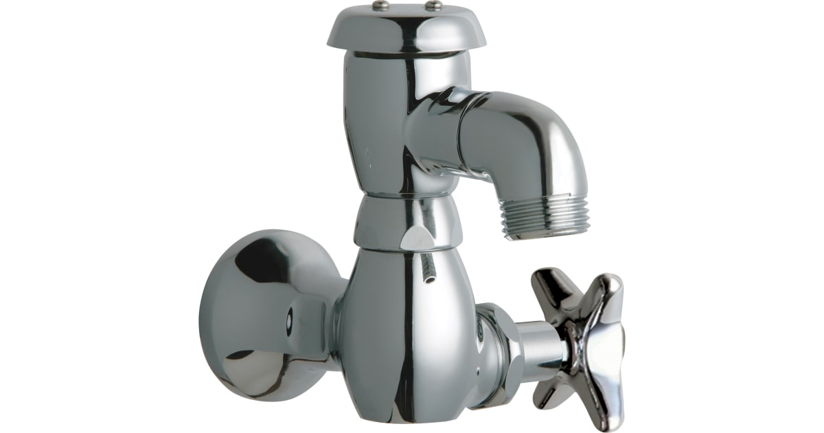 Chicago Faucets 952-633PLCP Wall Mounted Hose Faucet with 3/4" Treaded ...