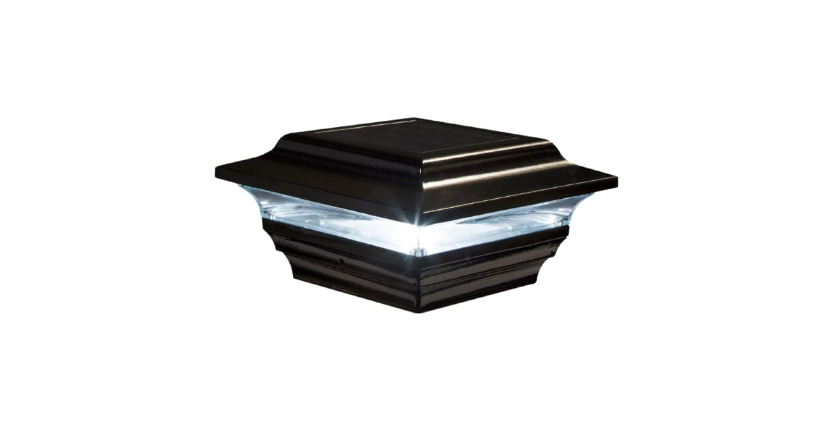 Classy Caps SL211B Imperial 6" Wide Dual Mode LED Solar Post Cap Light ...